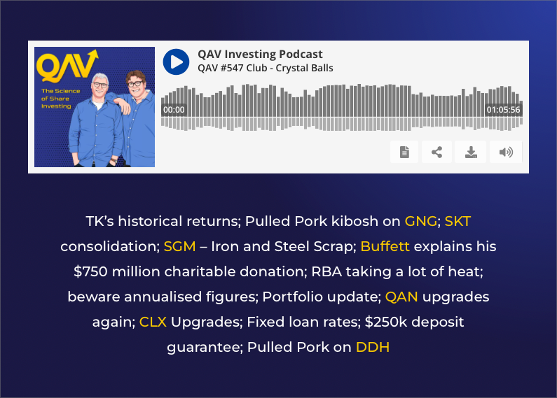 QAV Weekly Update 2022-12-06 | Quality At Value - Value Investing Podcast